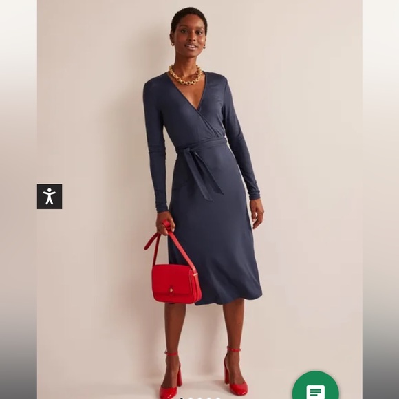 Boden | Dresses | Boden Nina Jersey Midi Dress Wrap Dress New With Tags ...